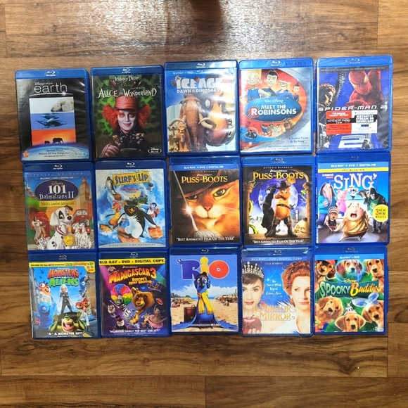Disney | Media | 5pc Bundle Blueray Kids Movie Animation | Poshmark